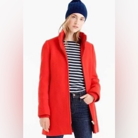 J. Crew | Jackets & Coats | J Crew Nwt Lodge Coat In Fiery Red Sz P ...
